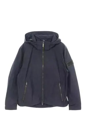 Burberry Hooded Zip-up Jacket - Blue