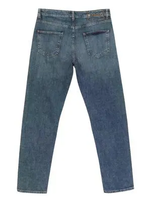 Iceberg Logo Plaque Straight-leg Denim Jeans - Blue