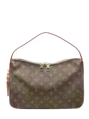 LOUIS VUITTON Slouchy Pm Monogram Tote Bag - Brown