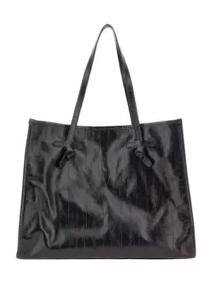 MARCELLA CLUB Glossy Shoulder Bag - Black