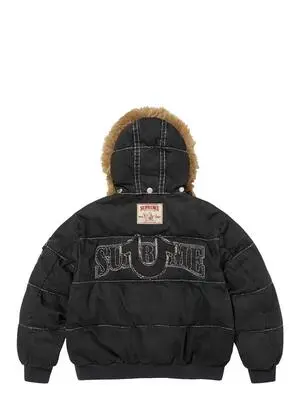 Supreme X True Religion Puffer Jacket - Black