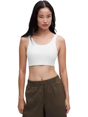 Lululemon Nulu Ribbed Scoopneck Bra - White