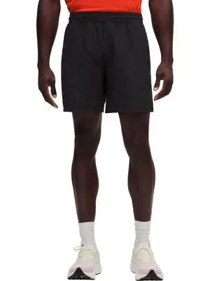 Lululemon Pace Breaker Linerless Short 7" With Micro Perforations - Black/cherry Ember