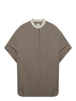 ALYSI Striped Mini Dress - Beige