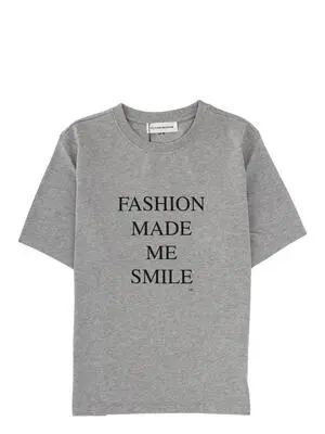 Victoria Beckham Organic Cotton Graphic T-shirt - Grey
