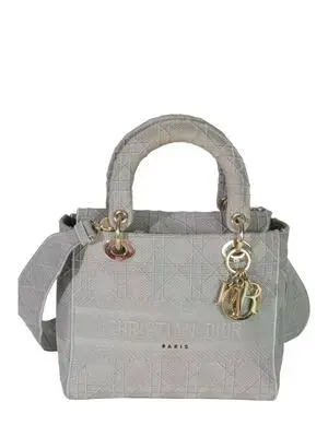 Dior Medium Lady D-lite Tote Bag - Grey