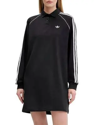 Adidas Logo Embroidered Mini Dress - Black