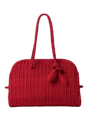 Jacquemus Le Turismo Raffia Handheld Bag - Red