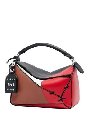 Loewe Loewe Puzzle Lion Intarsio Small Shoulder Bag Multicoloured