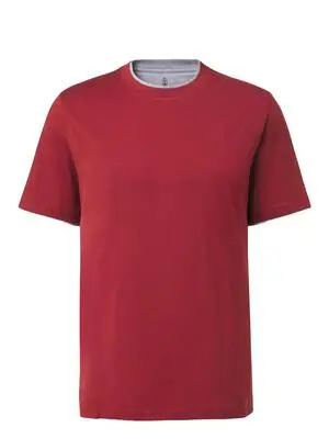 Brunello Cucinelli Cotton Jersey T-shirt - Red