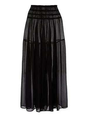 ERES Silk Chiffon Maxi Skirt - Black