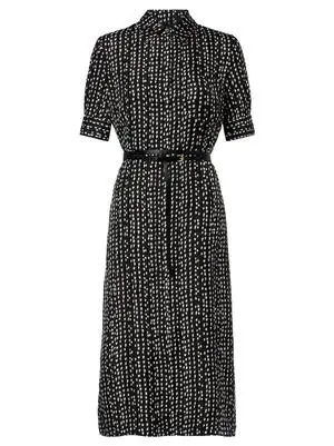 Altuzarra Silk Printed Shirt Dress - Black