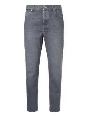 Brunello Cucinelli Mid-rise Straight Leg Jeans - Grey