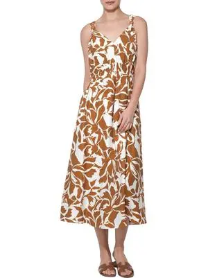 ADELYN RAE Adelyn Rae Sleeveless Maxi Dress With Wood Trim