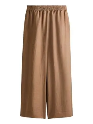 H&m Linen-blend Ankle-length Trousers - Beige