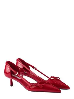 Prada Patent Leather Pumps - Red