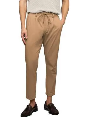 CUTS Soho Pleated Stretch Trousers - Saddle