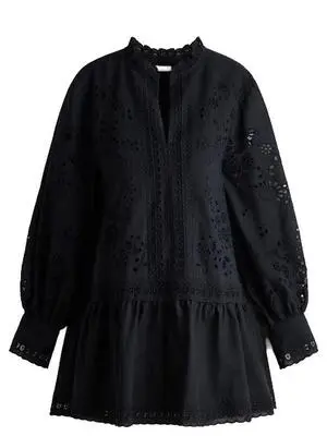 H&m Mama Broderie Anglaise Dress - Black