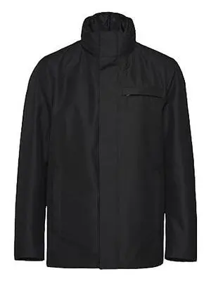 Prada High-neck Woven Jacket - Black