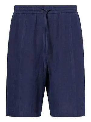 Emporio Armani Linen Bermuda Shorts - Outer Space