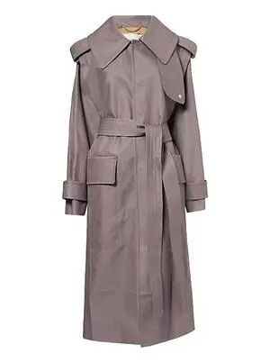 Victoria Beckham Belted Cotton Trench Coat - Ore