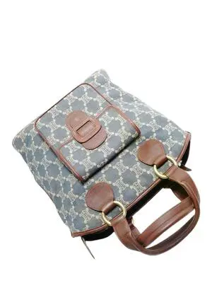 Celine Macadam Canvas Tote Bag - Blue