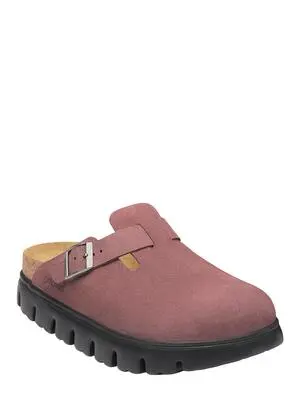 PAPILLIO Boston Chunky Suede Clogs - Pepper