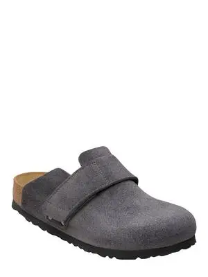 BIRKENSTOCK BIRKENSTOCK Loma Suede Leather Clogs Charcoal