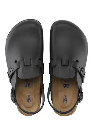 BIRKENSTOCK Kay Soft Footbed Natural Leather Clogs - Black