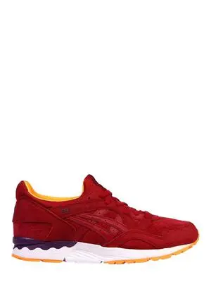Asics Gel-lyte 5 Burgundy Suede Sneakers - Red