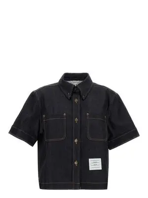 Thom Browne Japanese Selvedge Denim Button-down Shirt - Blue