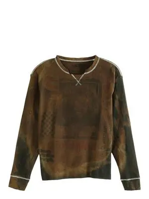 SAITOS Broken Halo" Waffle Top - Grey