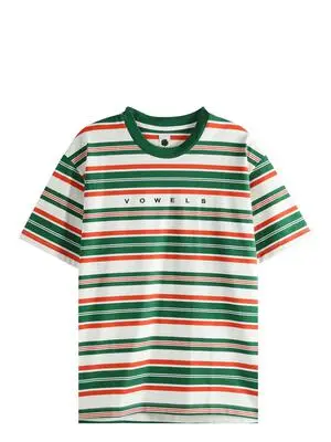 VOWELS Short-sleeve Stripe Tee - Multicolor