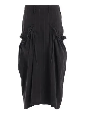 Y’s On-gather Cloth Skirt - Grey