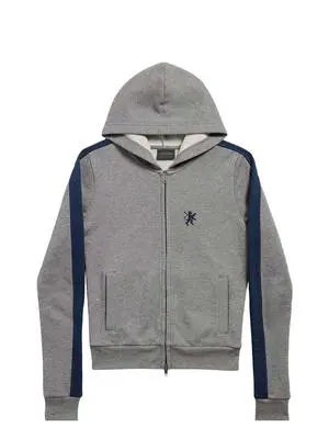 Balenciaga Zip-up Hoodie With Logo Detail - Grey