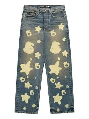 SP5DER Beluga Stamp Denim Jeans - Blue