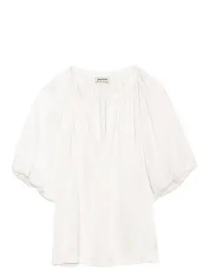 Zadig&Voltaire Teko Blouse Satin, 3/4 Puff Sleeves - Judo