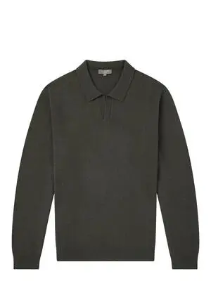 N.peal Sloane Organic Cashmere Polo Shirt - Brown