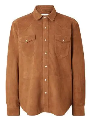 Officine Générale Marshall Suede Jacket - Brown