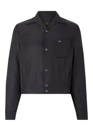 Kapital Drizzler Camp-collar Embroidered Satin Jacket - Black