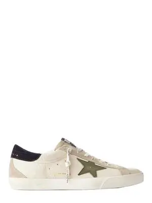 GOLDEN GOOSE Golden Goose Super-Star Distressed Leather Sneakers Neutrals