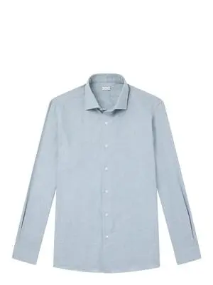 Caruso Cotton And Cashmere-blend Shirt - Blue