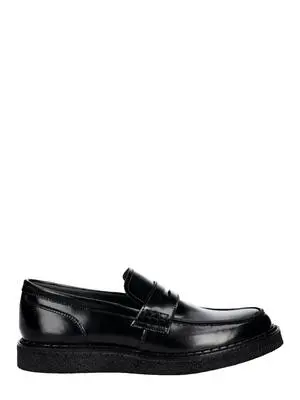 Fred Perry X George Cox Polished Leather Loafers - Black