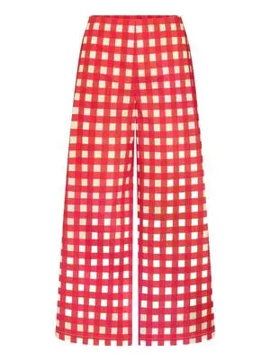 SIMONMILLER Toni Cropped Palazzo Pants - Red