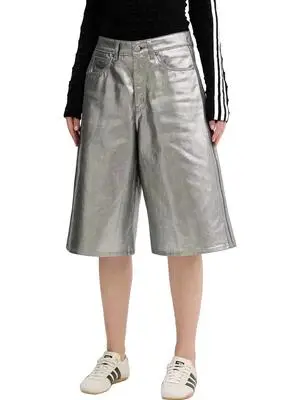 Adidas Firebird Metallic Shorts - Silver