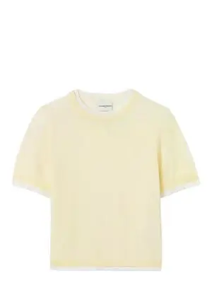 Claudie Pierlot Short-sleeve T-shirt With Scalloped Trim - Yellow