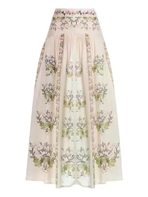 Agua Bendita Curua Anhelo Maxi Skirt - Neutrals