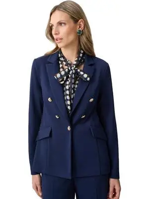 Joseph Ribkoff Scuba Crepe Fitted Blazer - Indigo