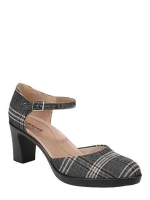 LIFESTRIDE Effortless Ankle Strap Platform Pump - Black Multi