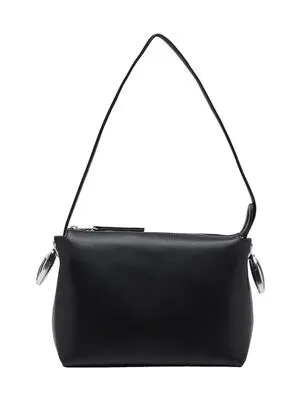 DIESEL® D-rop Leather Shoulder Bag - Black